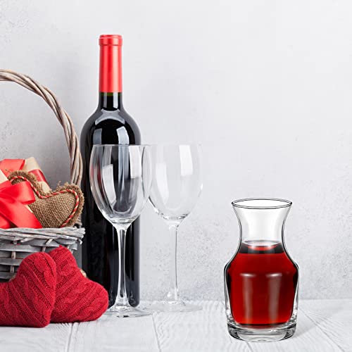 Single Serving Wine Carafe Glass Mini Carafe Individual Wine Decanter Small Carafe for Wine Dinner Parties Tastings Bars Restaurants(12 Pack, 6.5 oz)