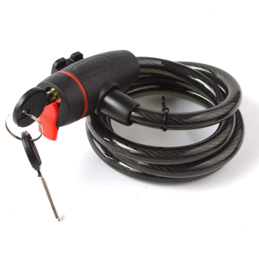 Bicycle Lock Steel PVC Bike Cycle Heavy Duty Coil Combination Security Lock Steel Spiral Cable Bicycle Lock