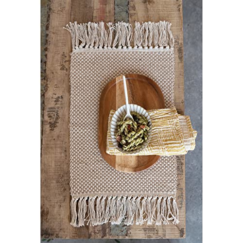 Creative Co-Op Suar Wood Tray Cheese and Cutting Board, 13" L x 8" W x 1" H, Natural