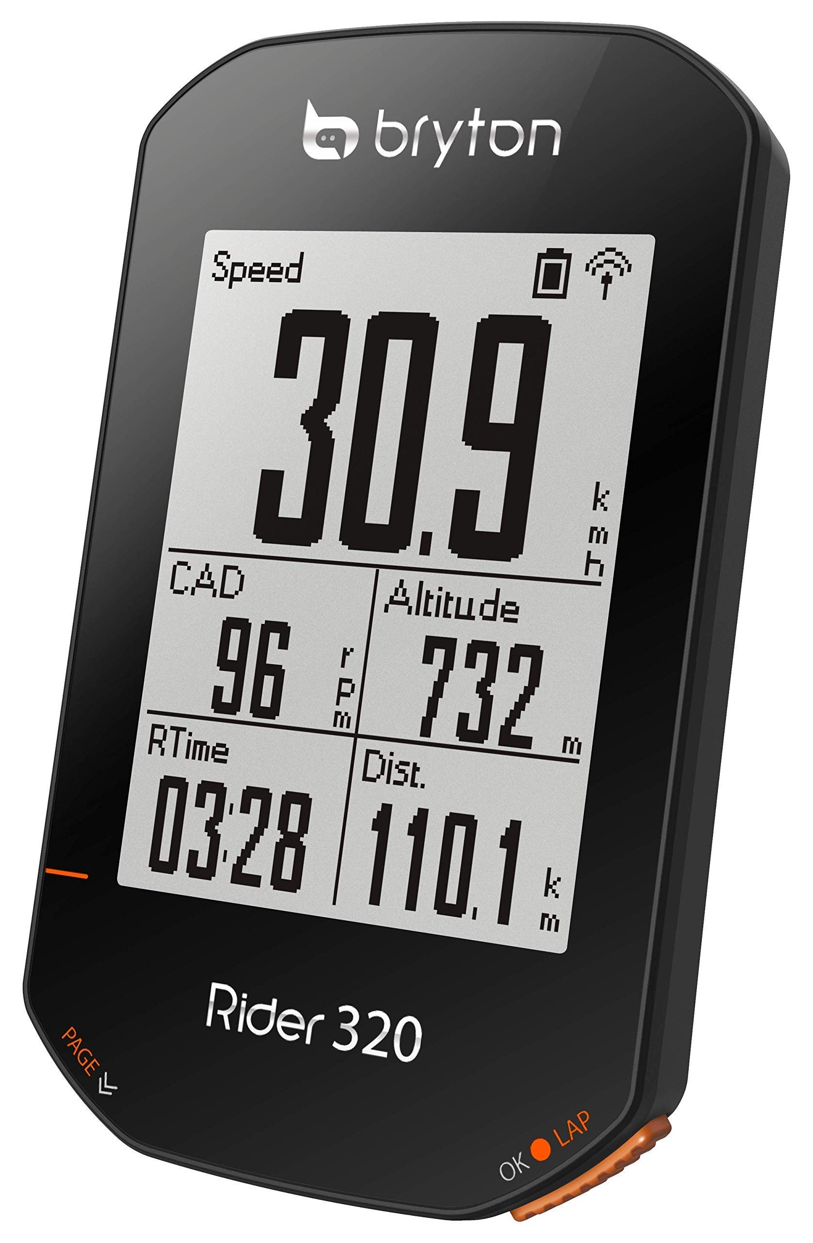 Bryton Rider 320T GPS Bike/Cycling Computer, Sensor Bundle. 5 Satellite Systems Support. 35hrs Long Battery Life. Support ANT+/BLE Speed, Cadence, heartrate Monitor sensors, ANT+ Power Meter.