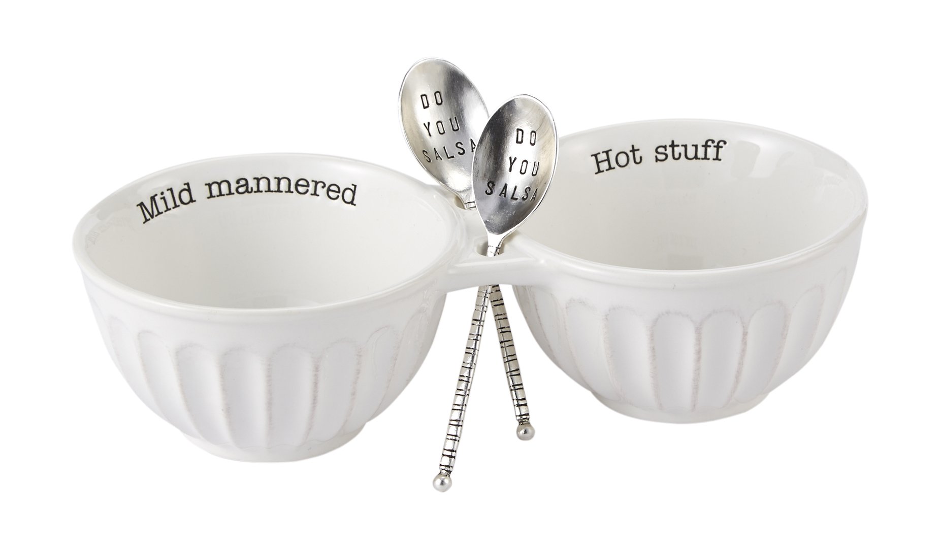 Mud Pie Double Salsa Server Set (Mild Mannered)