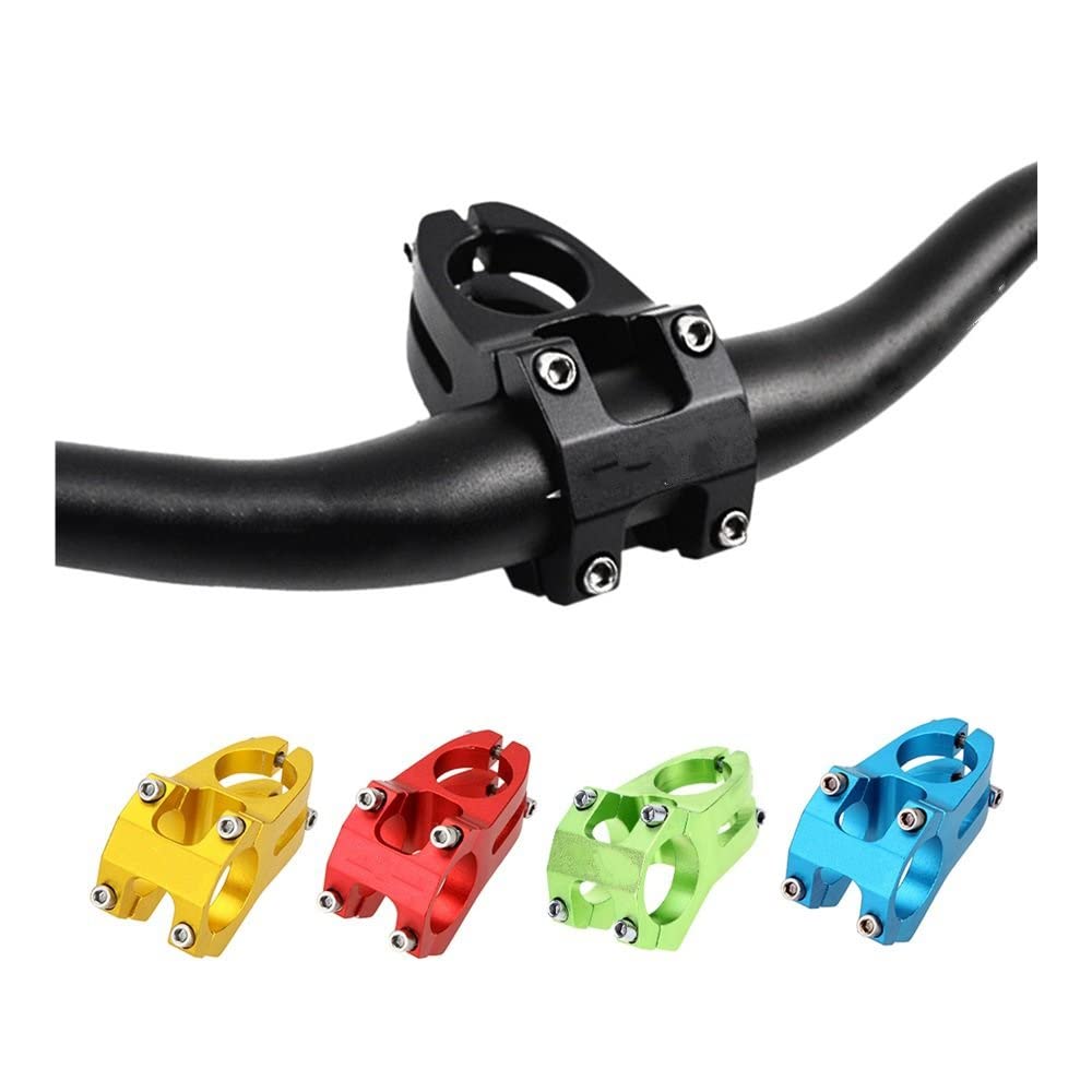 Bicycle stem riser 31.8mm Aluminum Alloy Bicycle Handlebars High Strength CNC Machining Bicycle Handlebars Road Mountain Bike Handlebars Bicycle Accessories Stem riser mountain bike ( Color : Yellow )