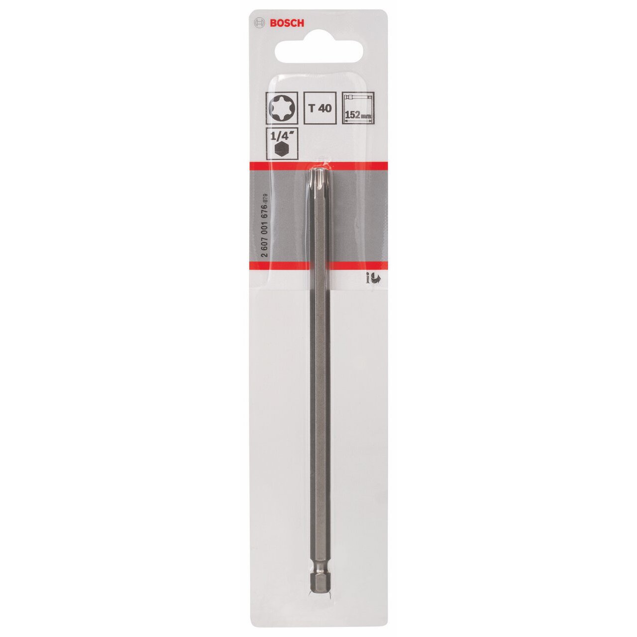 Bosch 2607001676 152 mm Extra Hard Screwdriver Bit for T40 Internal Torx