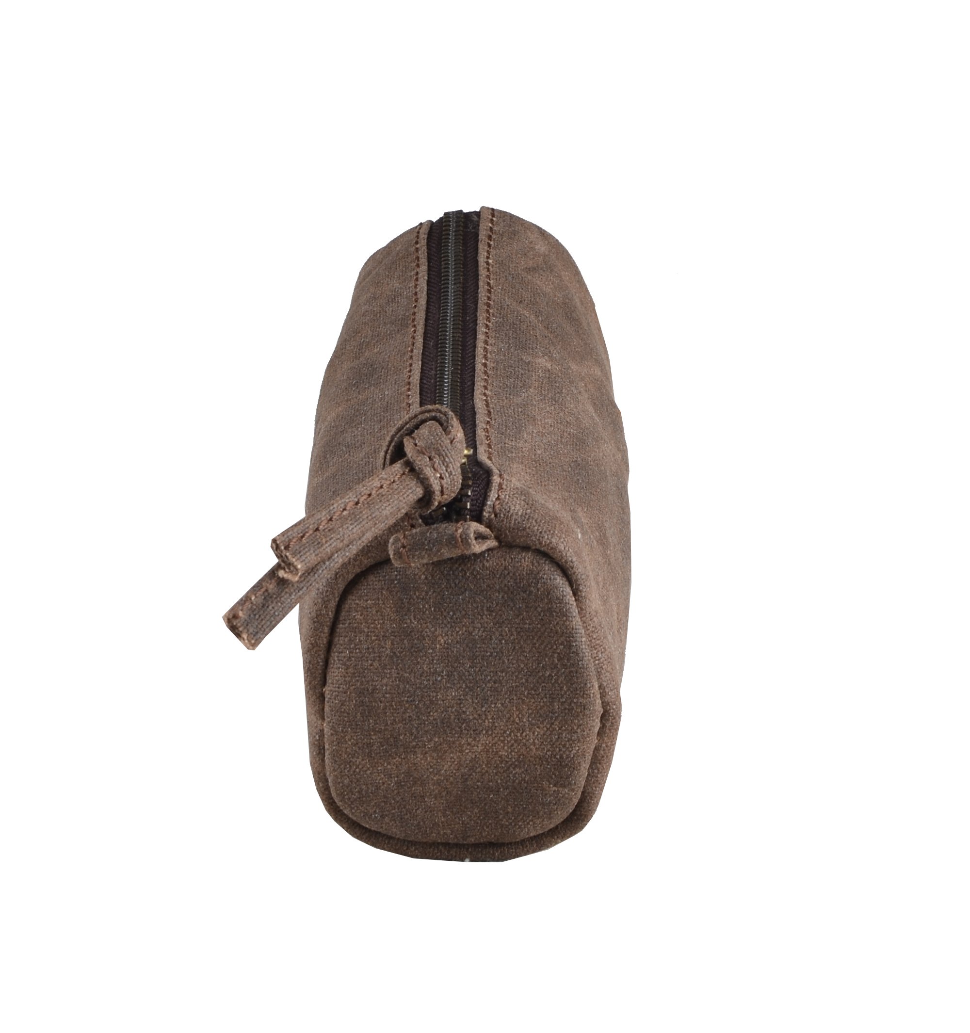 Gootium Vintage Waxed Canvas Pencil Case Organizer For Artists, 7"x2"x2.5"