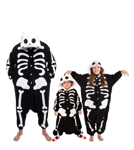 SAZAC Skeleton Kigurumi - Onesie Jumpsuit Halloween Costume