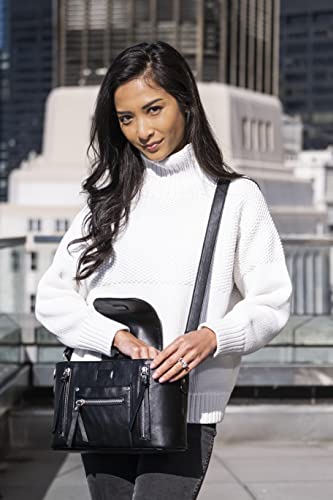 MAMANTRA Mini Diaper Bag - Best Toddler Mom Gift, Crossbody Diaper Bag Purse, stylish leather stroller organizer