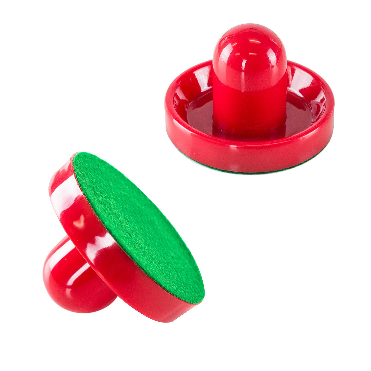 Super Z Outlet Light Weight Air Hockey Red Replacement Pucks & Slider Pusher Goalies for Game Tables, Equipment, Accessories (2 Striker, 4 Puck Pack)