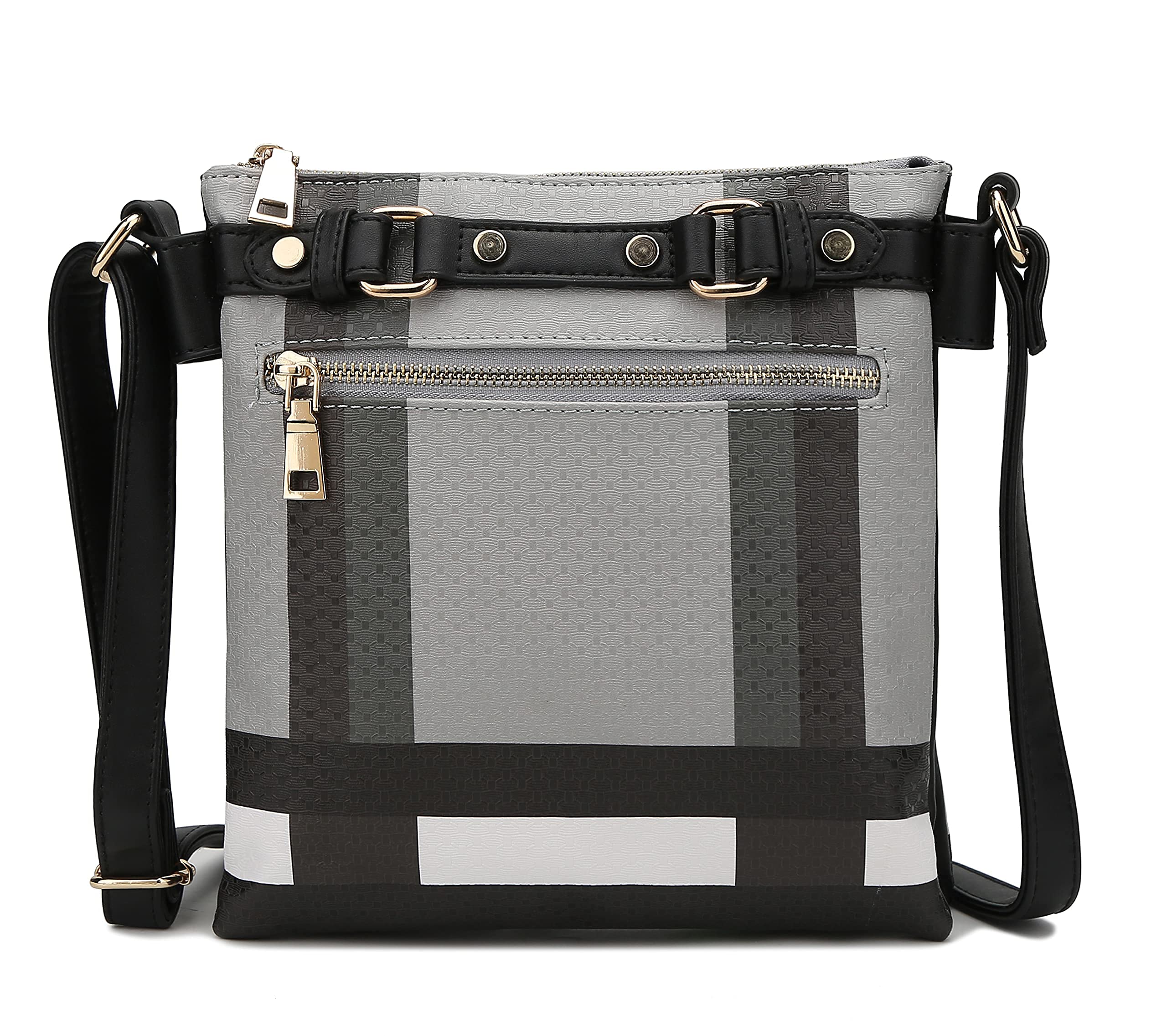 MKF Crossbody Bags for women - Adjustable Shoulder Strap - PU Leather Handbag - Crossover Side Messenger Purse