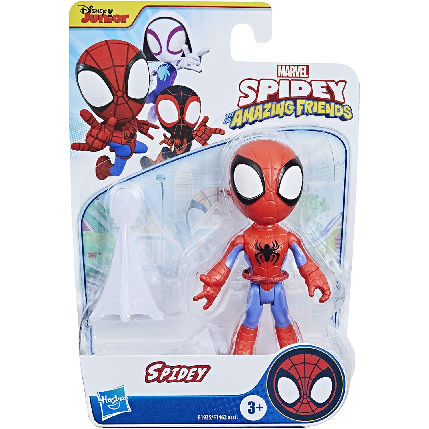 Spidey and his Amazing Friends Marvel Spidey Hero Figure, 4-Inch Scale Action Figure, Includes 1 Accessory for Kids Ages 3 and Up