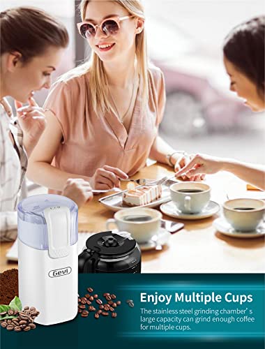 Electric Coffee Grinder Stainless Steel Blade Grinder for Coffee Espresso Latte Mochas, Noiseless Operation.GECGI140-U-1