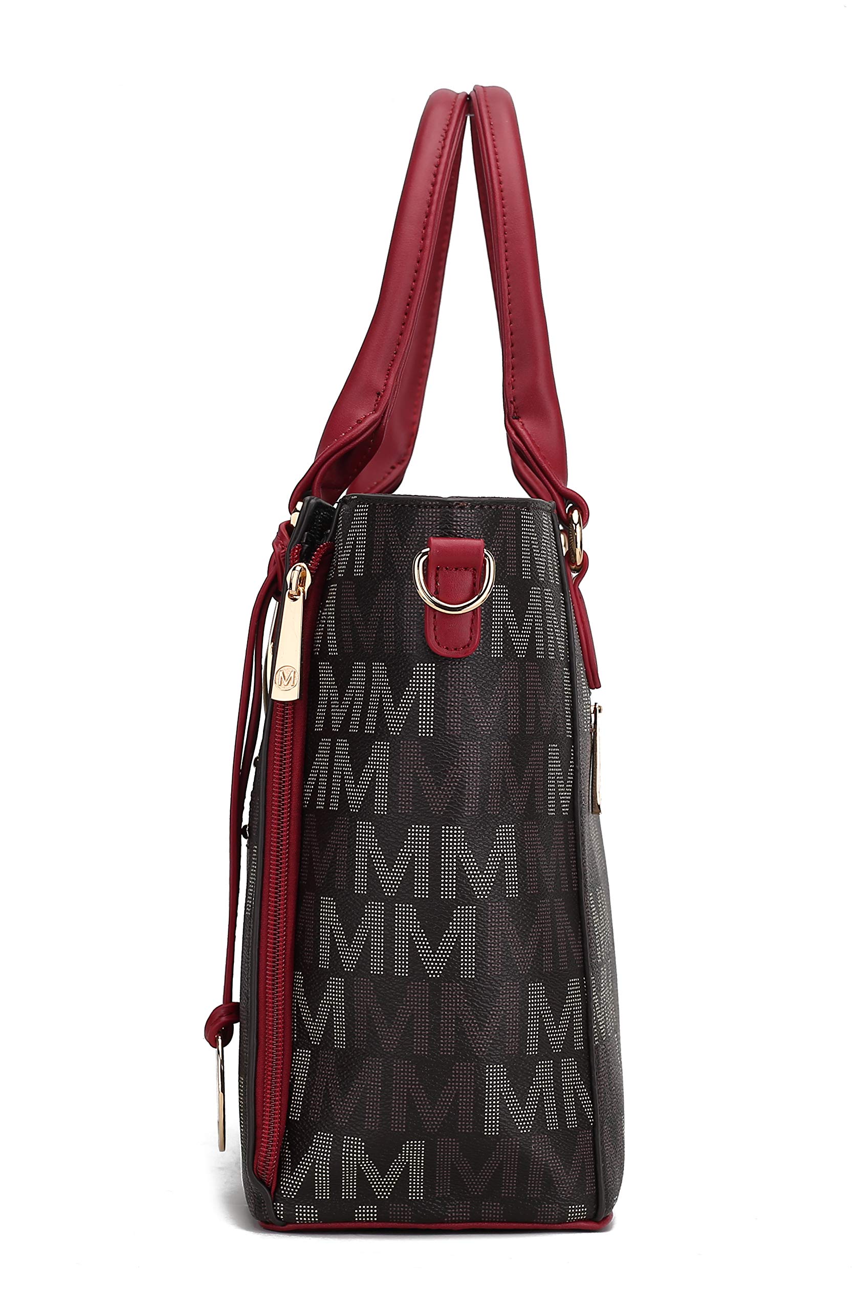 MKF Crossbody Shoulder Bag for Women β PU Leather Top Handle Pocketbook β Roomy Tote Satchel Handbag Purse M Charm Brown
