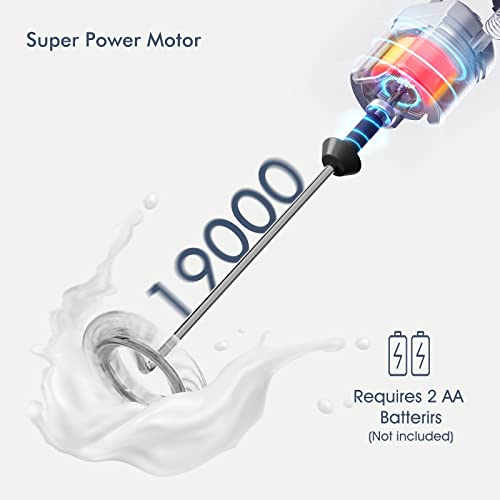 Electric Milk Frother Handheld, Battery Operated Whisk Beater Foam Maker for Coffee, Cappuccino, Latte, Matcha, Hot Chocolate, Mini Drink Mixer, No Stand, Coral