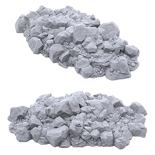 EnderToys Jagged Rocks Scatter by Printable Scenery, 3D Printed Tabletop RPG Scenery and Wargame Terrain 28mm Miniatures