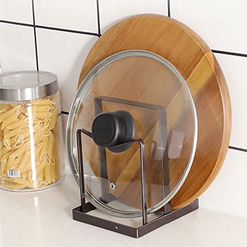 Geilihome 2PCS Pot Rack, Pan Lid Organizer, Cabinet & Countertop Cutting Board Baking Pan Holder for Cabinet Kitchen Cookware Organizer