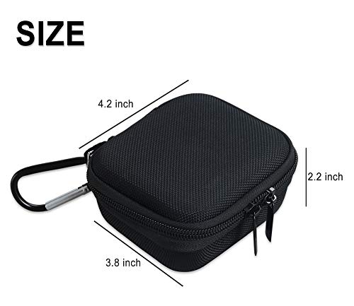 Geiomoo Compatible with Jabra Elite 4 Active Headphone Hard Carrying Case Cover, Portable Shockproof Travel Protective Bag with Carabiner (Black)