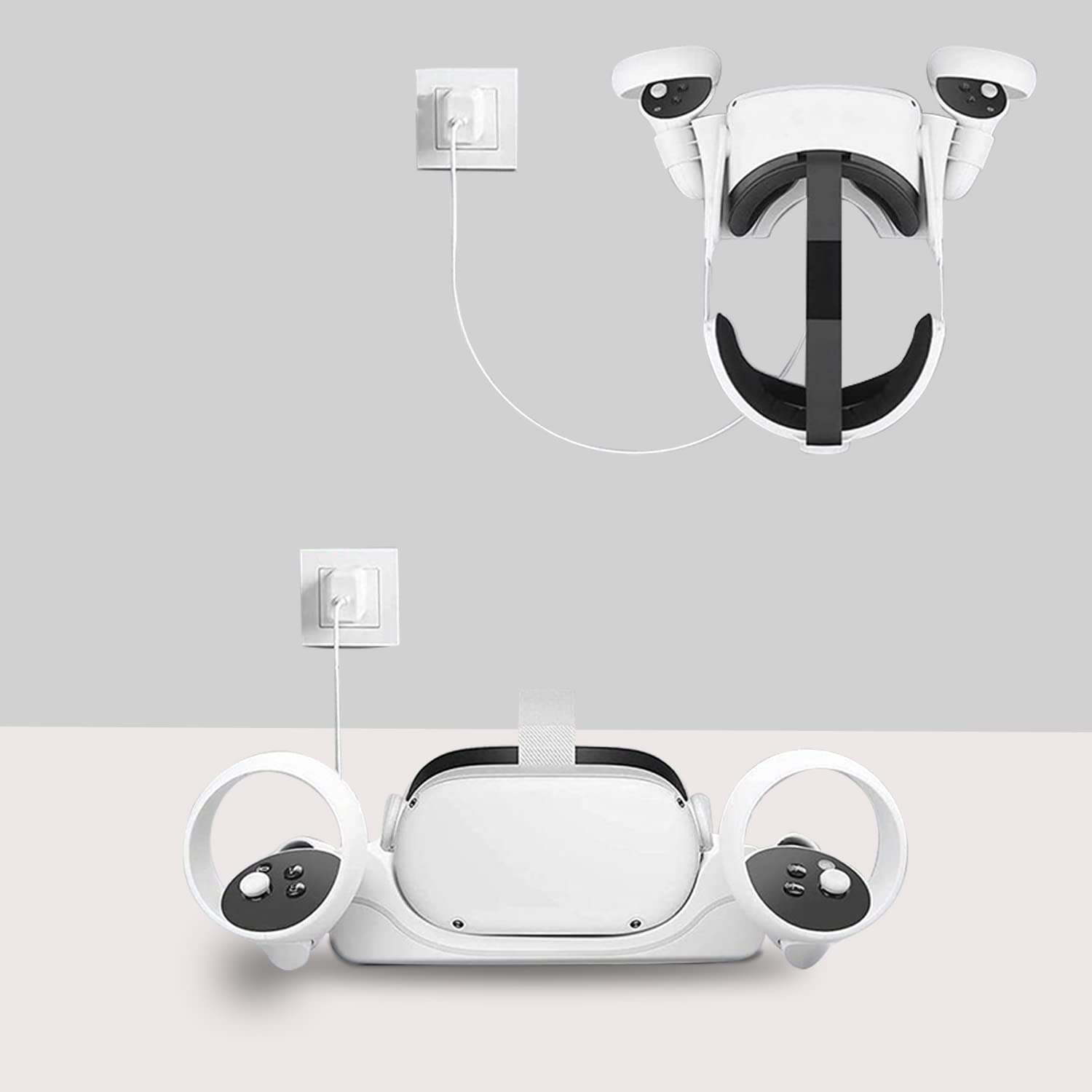 Charging Dock Non-Slip Headset Display Stand with LED Indicator 2 Modes Display Fast Magnetic Charging Station for VR Headset
