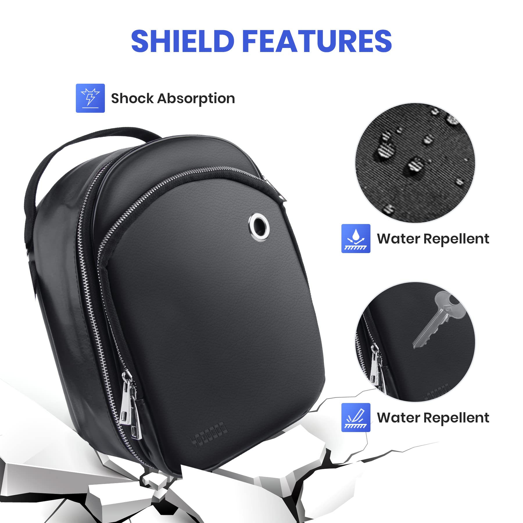 CODOGOY Carrying Case for Oculus Quest 2, Quest 2 Case Compatible with Oculus Quest 2 Official Elite Strap&Headset, Touch Controllers and Other Accessories,Water Proof Travel Case with Shoulder Strap