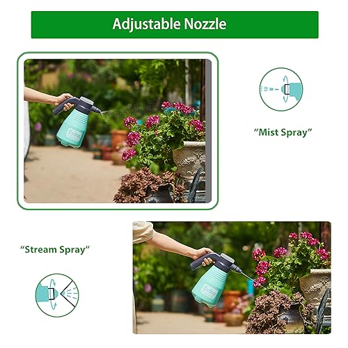 Electric Sprayer, 0.52 Gallon Handheld Battery Power Sprayer in Garden and Lawn,for Mist Plants, Home Cleaning