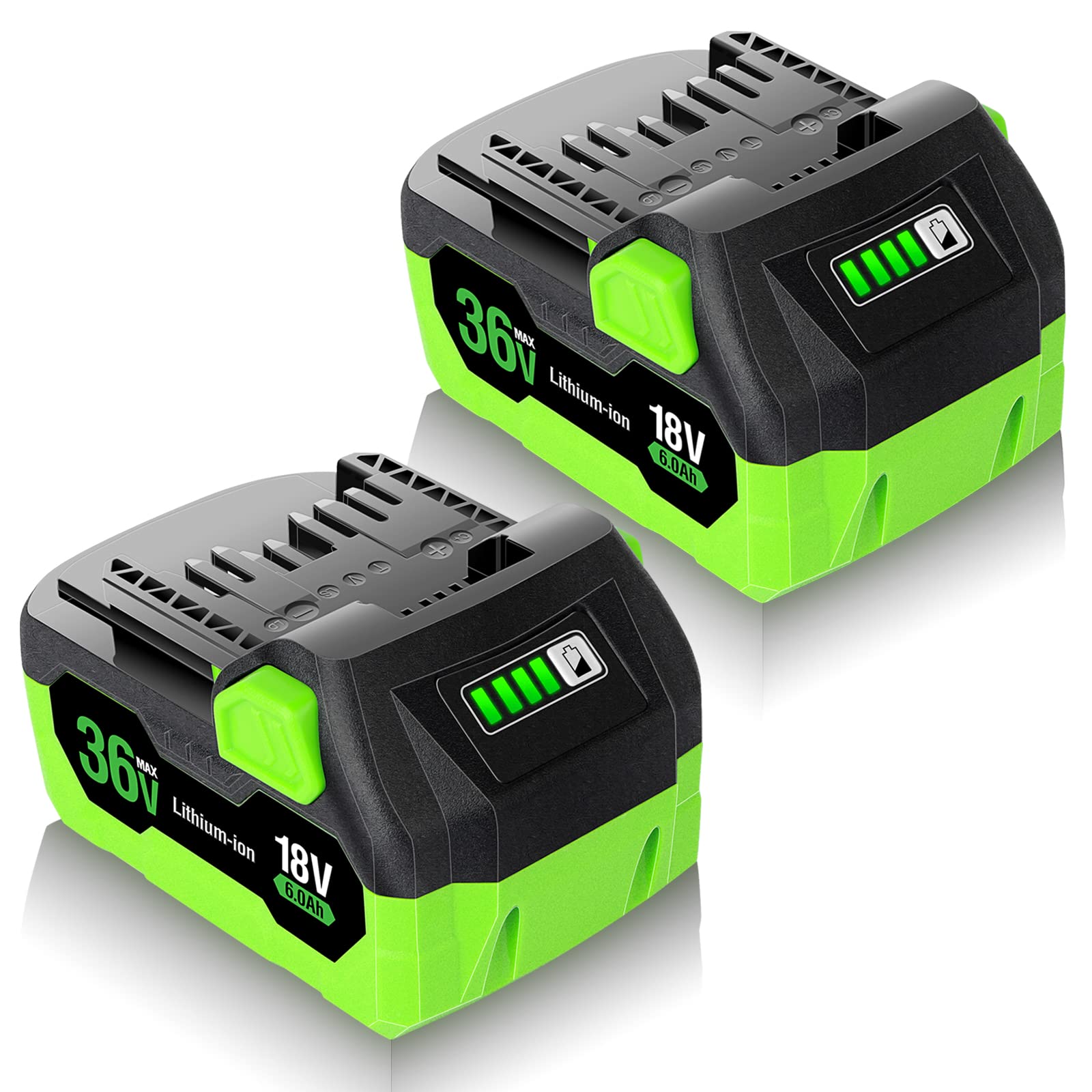 POWITEC 2PACK 6.0Ah Replacement Battery 36V/18V for Metabo HPT MultiVolt Battery 372121M 371751M BSL36A18 BSL36B18 Cordless Tool Lithium Ion Battery