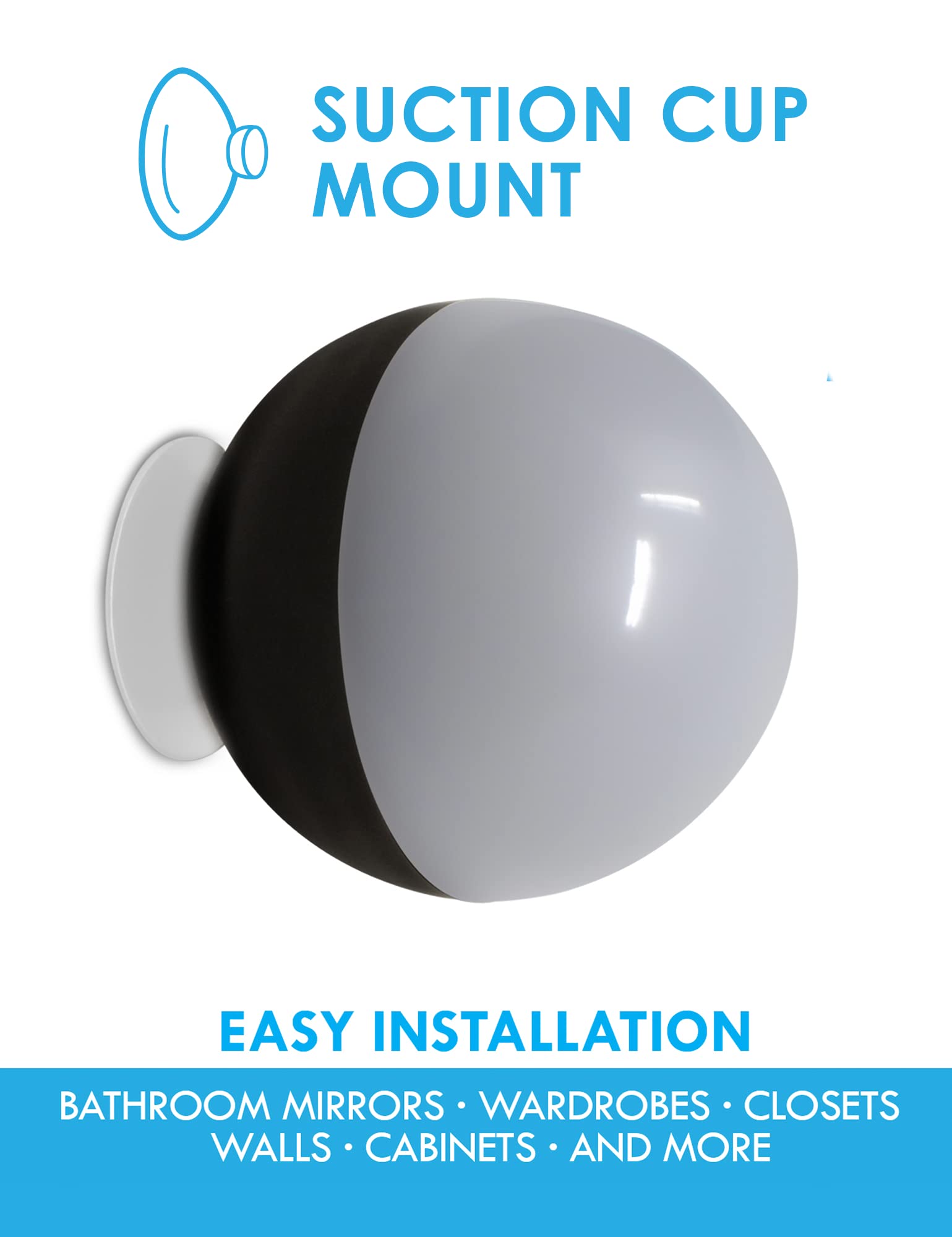 Bright Basics Ultra Bright LED Vanity Light Portable Wireless Ball Lamp Mirror Lights