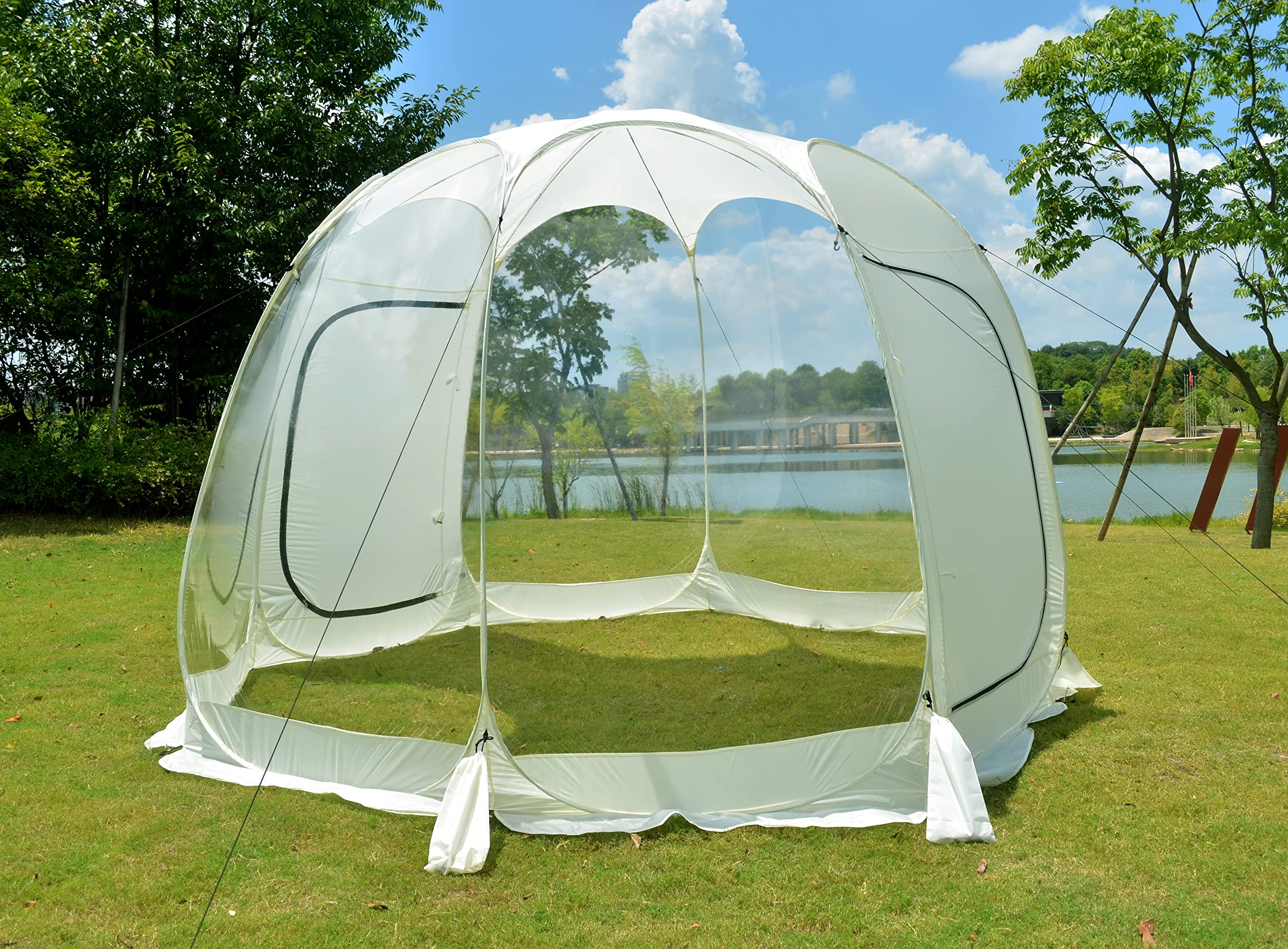 Bubble Tent Screen House Room Outdoor Camping Tent Canopy Gazebos Instant Pop Up Tent Waterproof (12×12×8 inch 8 Panel)