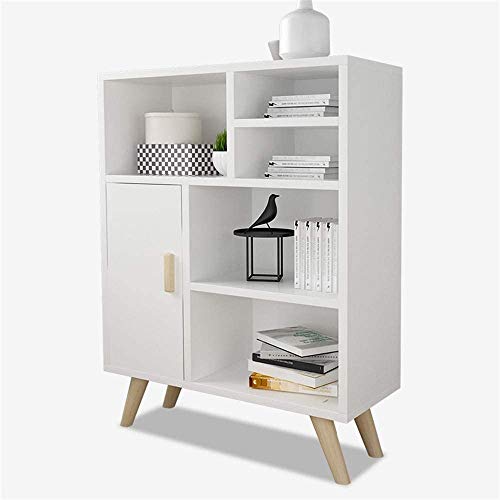 GELTDN Library with Doors, Home Bookcase, Three-Story six-Story Storage Storage Bookcase, Wear and Durable, Raise The Table Legs