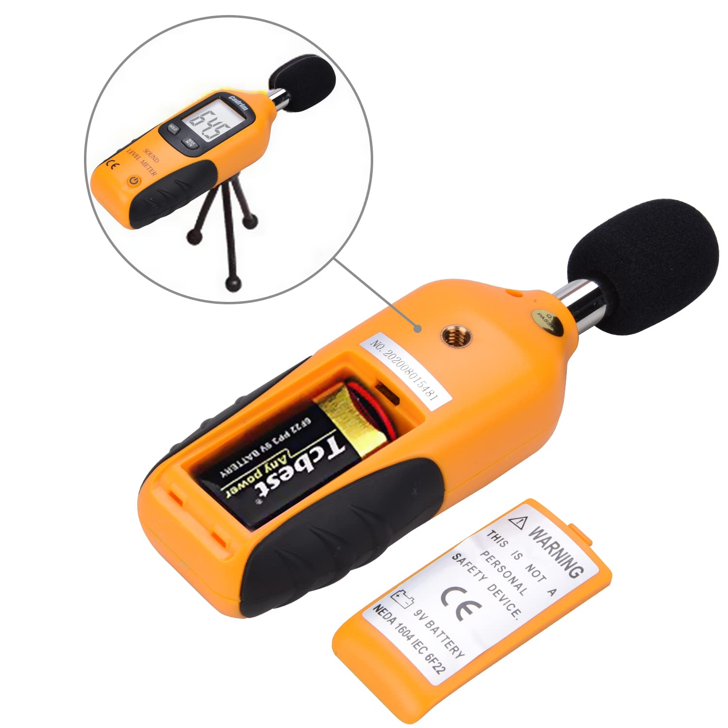 Cadrim Decibel Meter - Digital Sound Level Meter, Self-Calibration Decibel Reader, Noise Meter with LCD Display Measurement Range 40-130 dB spl Meter (Battery Included)…