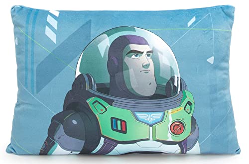 Jay Franco Disney Pixar Lightyear Decorative Pillow - Super Soft Throw Plush Pillow Features Buzz - Measures 10 x 14 Inches (Official Disney Pixar Product)