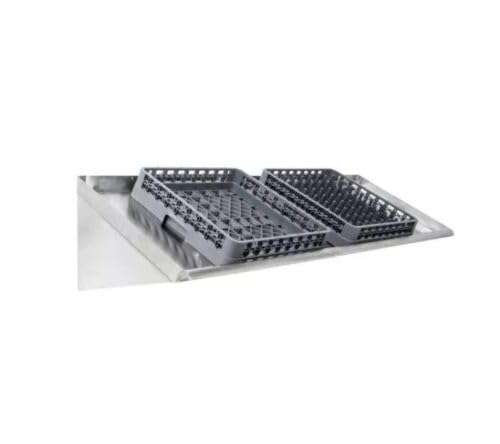 Express KitchQuip 63” Premium Quality Stainless Steel Mounted Slanted Rack Shelf – NSF Certified