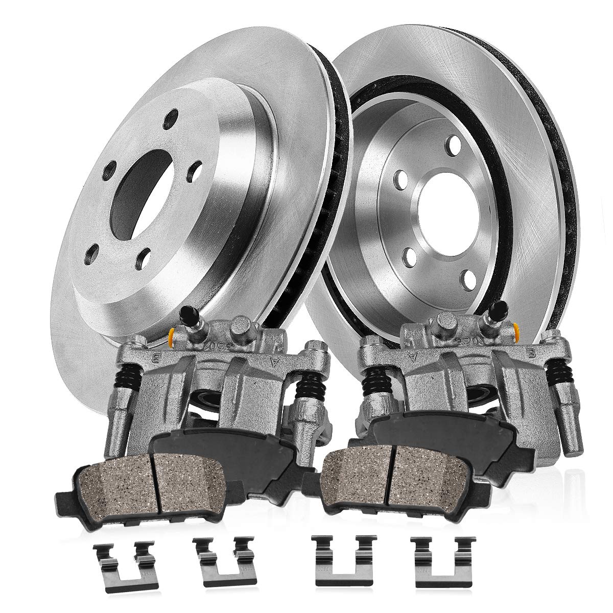 Callahan Rear Calipers and Brake Disc Rotors + Ceramic Brake Pads + Hardware Brake Kit For Ford Explorer Ranger Mercury Mountaineer