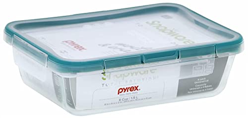Snapware 6-Cup Total Solution Rectangle Food Storage Container, Glass