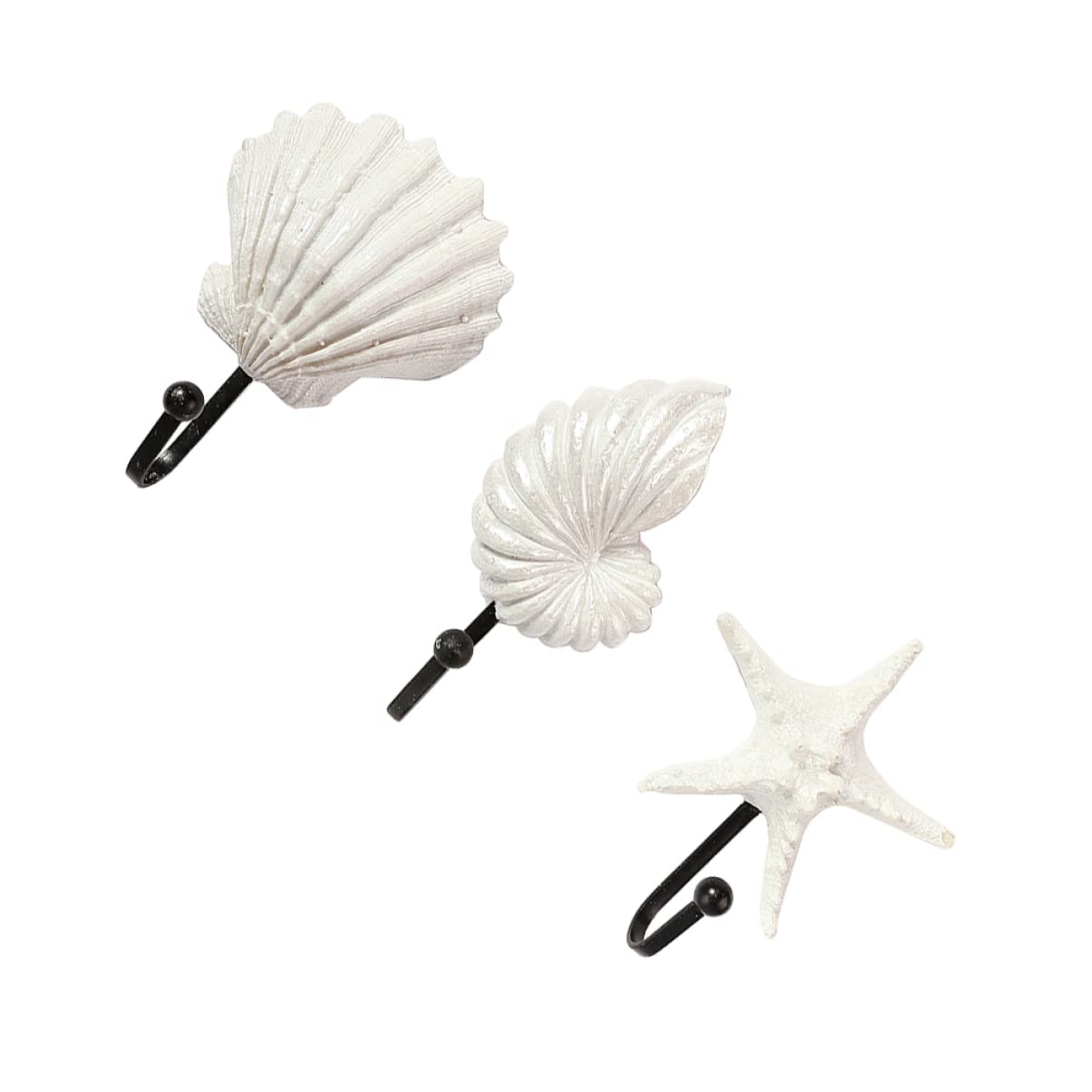 COHEALI Retro Decor Decor Coats Conch or Themed Hat Hanging Kitchen Clothes Hooks Hangers Decorations Beach Towel Star Bathroom Wall for Bedroom Towels Decorative Sea Coat Retro 3pcs