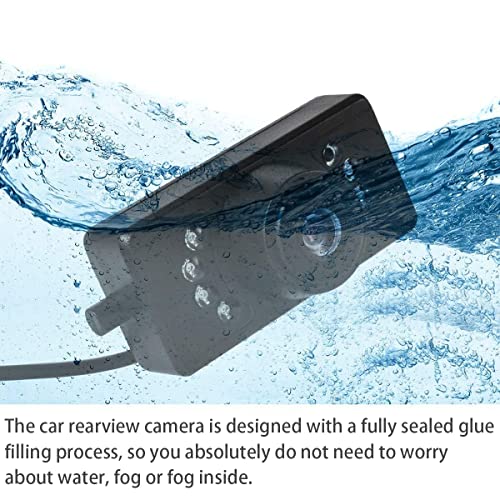 BESULEN Car License Plate Reverse Backup Camera, 8 LED Waterproof Back Up Camera, 720P Clear Night Vision Car Rear View Camera, Car Accessories Universal Reverse Rearview Cam for Vehicle SUV Pickup