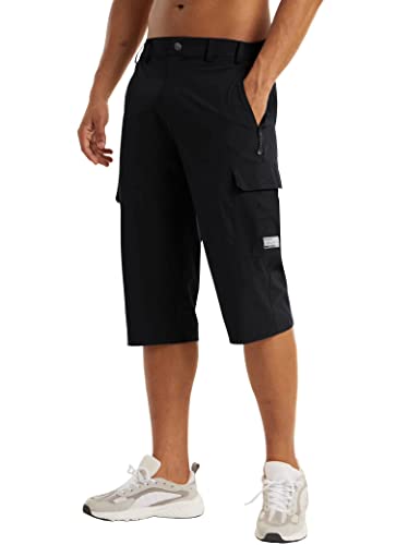 BIYLACLESEN Mens Hiking Shorts Quick Dry Pants Summer Pants for Men Cargo Shorts for Men Athletic Shorts Men Light Grey