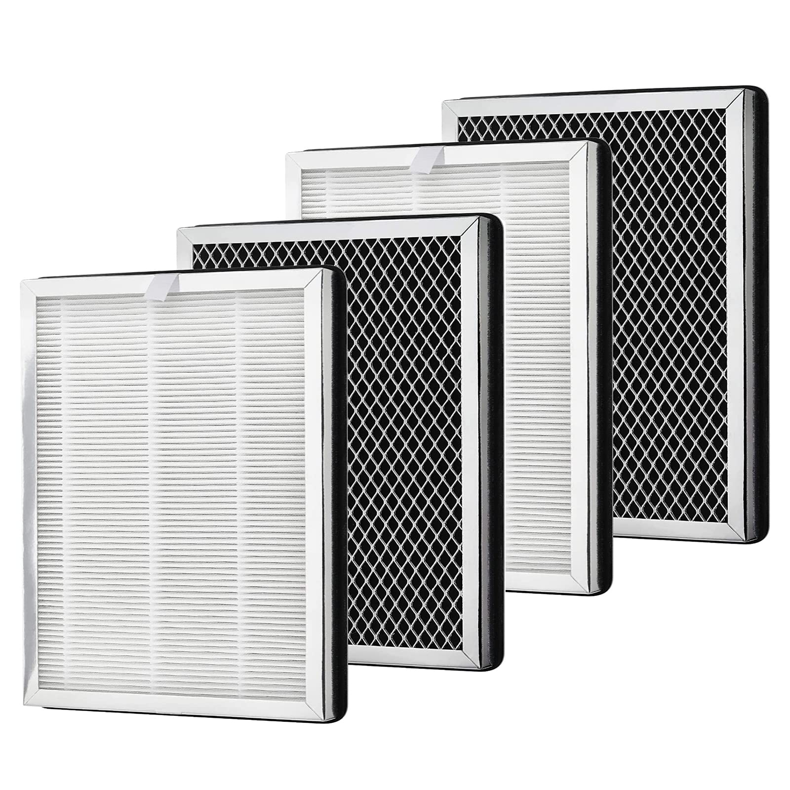 LINNIW 4 Pack MA-25 Replacement Filter Compatible with MA-25 3-in-1 Filters, True HEPA and Activated Carbon (2 Set, 4 Pack