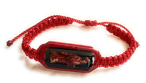 Chavarrieta Red Thread Bracelet Pulsera Roja de hilo de la Santa Muerte, Black