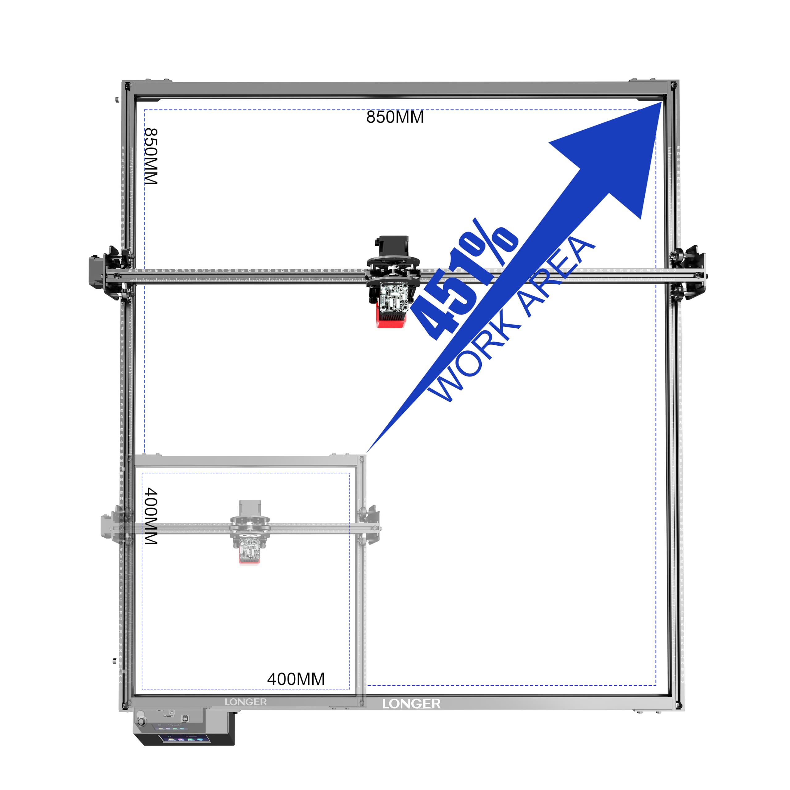 Extension Kits for LONGER RAY5 5W/10W/20W Laser Engraver(XY Axis)