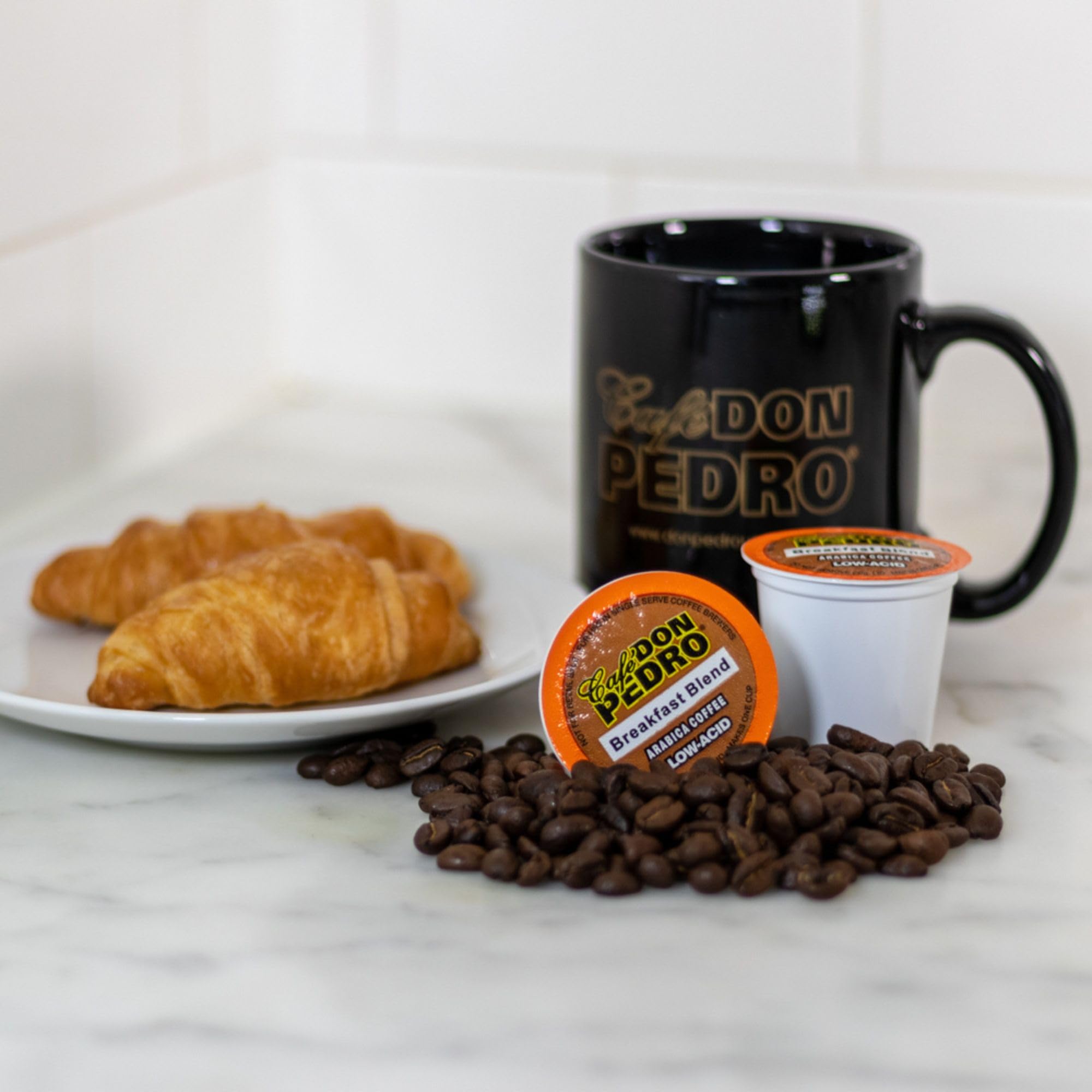 Cafe Don Pedro Variety Pack Arabica Low Acid Coffee Pods - Compatible with Keurig K-cup Coffee Maker, 6 different flavors, 100% Arabica, Battles Heartburn, Acidic Reflux, 72 count