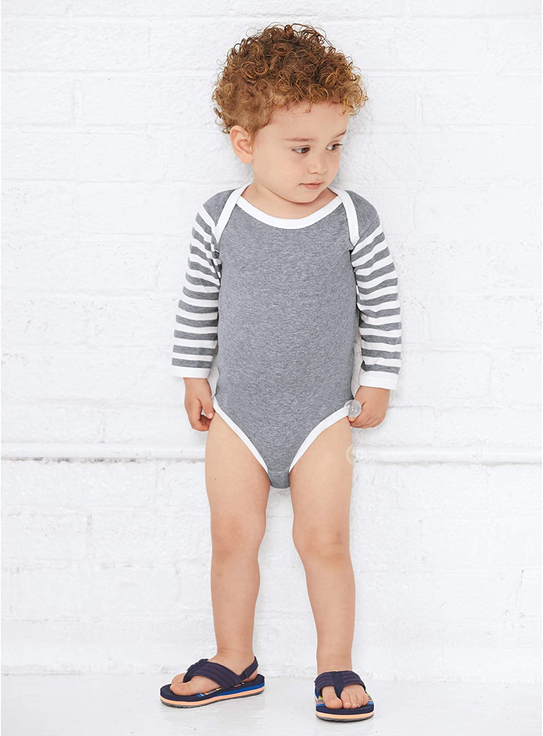 RABBIT SKINS Baby Soft Cotton Long Sleeve Bodysuit (4411) Red, 12M