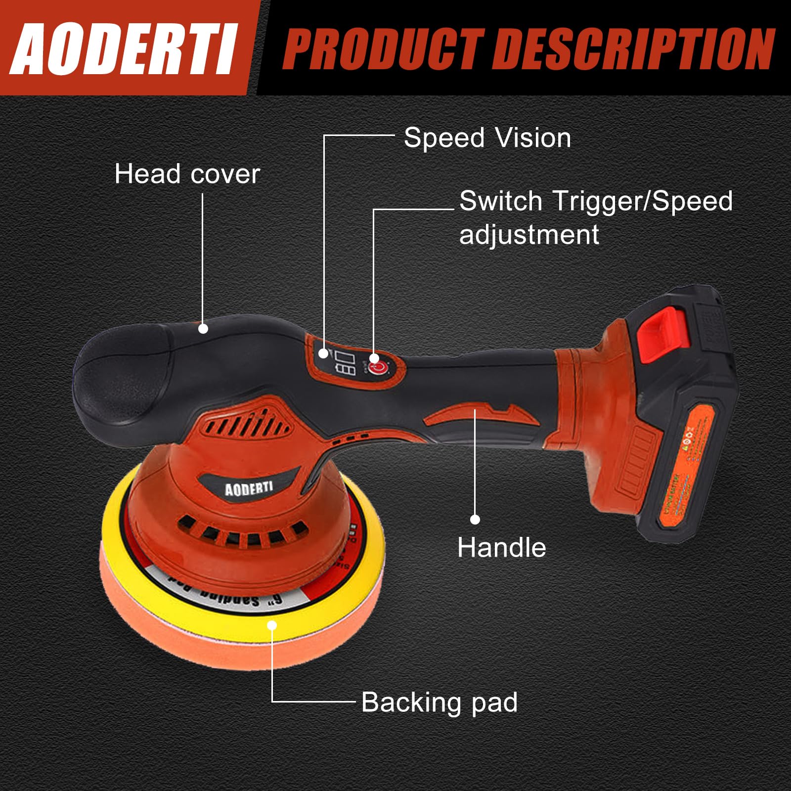 Cordless Buffer Polisher for Milwaukee 18V Max Battery, 6800RPM Max Variable Speed Brushless Motor Car Buffer, Lightweight & Low Noise, Rotary Polisher for Boat, Car Polishing and Waxing (Tool Only)