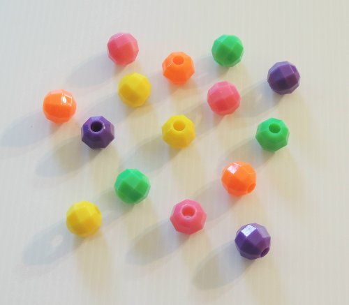 Solid Octagon Beads Bird Toy Parts 5 Color Mix 25mm (1")