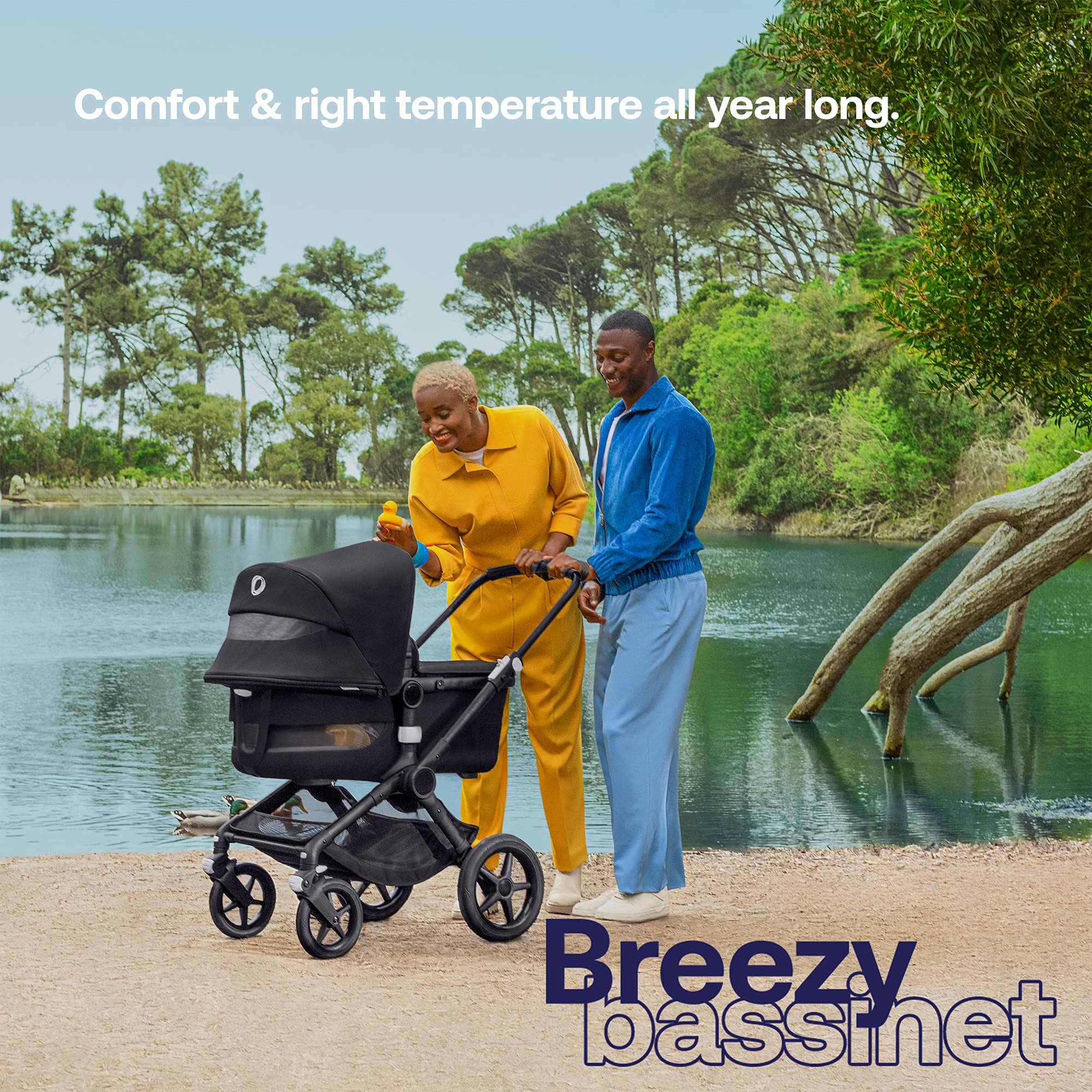Bugaboo Fox 3 Complete Full-Size Stroller - The Most Advanced Comfort Stroller - Graphite/Stormy Blue-Stormy Blue