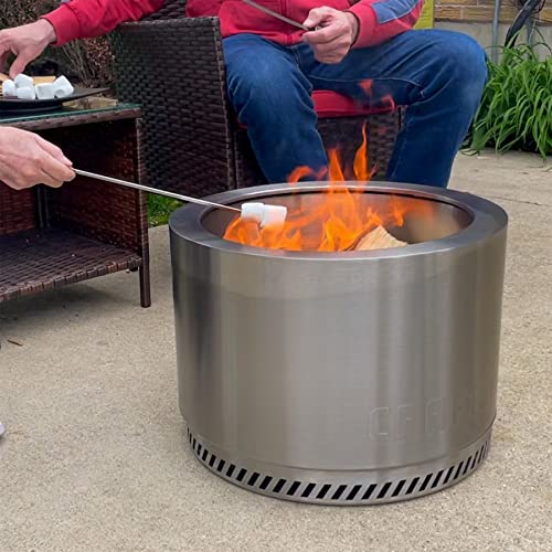 CRAFTSMAN 19.5" Smokeless Wood Fire Pit Portable Stainless Steel Camping, RVing, Backyard Bonfire fire Pit