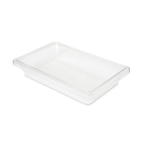Rubbermaid Commercial Products Food Storage Box/Tote for Restaurant/Kitchen/Cafeteria, 2 Gallon, Clear (FG330700CLR) Lid sold separately