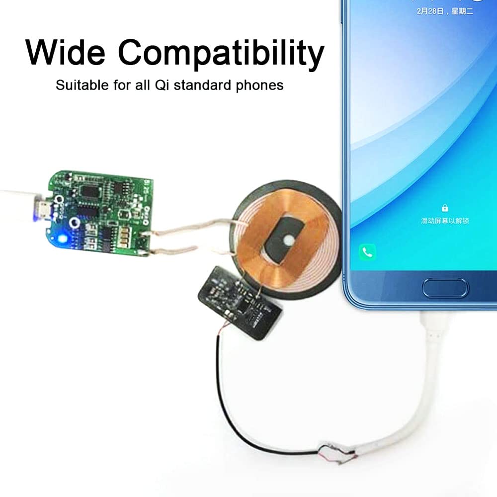 Bewinner Qi Standard Wireless Charger Transmitter Module - 3 Coils - Multi-Level - Wide Compatibility - Universal Micro Interface - DIY Wireless Charger Parts (2nd)