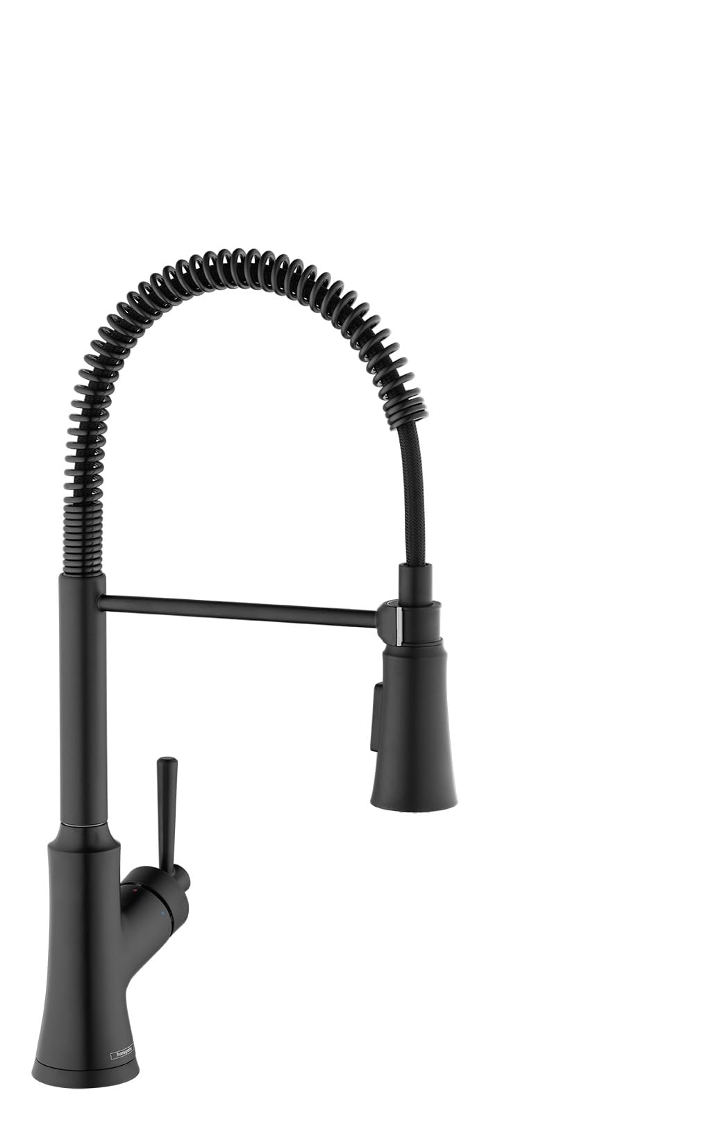 hansgrohe Joleena Black Commercial Kitchen Faucet, Kitchen Faucets with Pull Down Sprayer, Faucet for Kitchen Sink, Matte Black 04792670, 19.3-Inches Tall