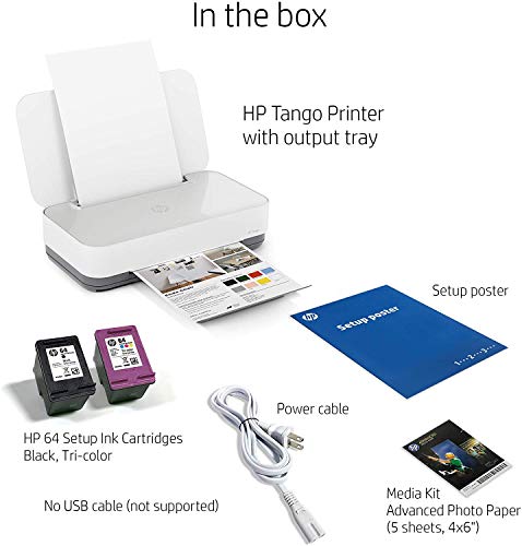 HP Tango Smart Wireless Printer β Mobile Remote Print, Scan, Copy, HP Instant Ink, Works with Alexa(2RY54A),White