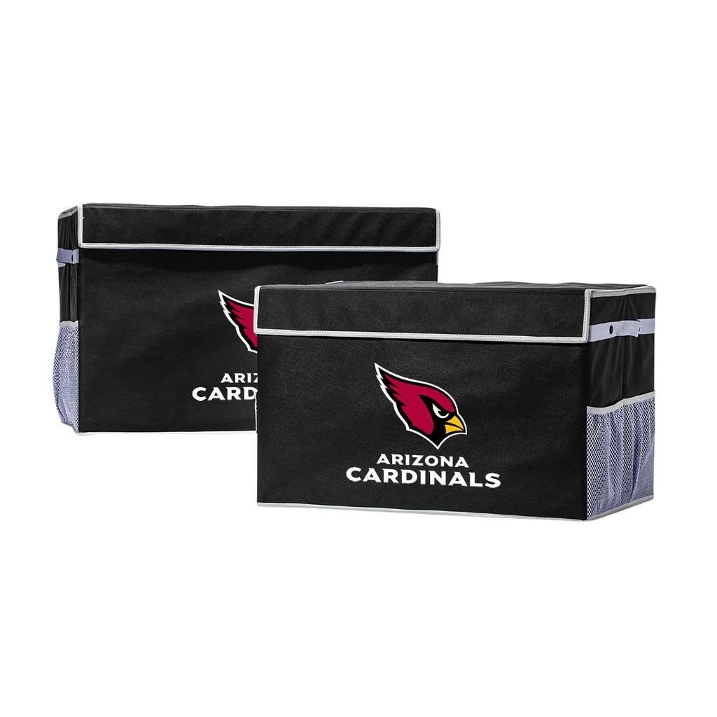 Franklin Sports NFL Storage Footlocker Bins - Large Folding Organizer Containers - NFL Team Office, Bedroom + Living Room Décor - Large + Small Bins