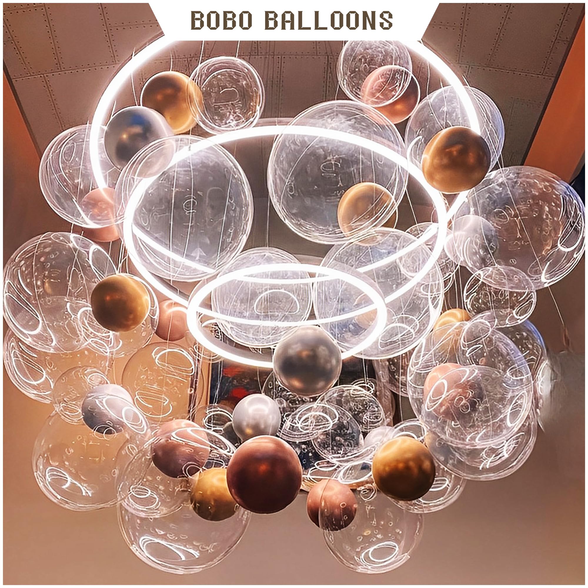BHUCUTU 150 Pieces 5 Inch Clear Balloons for Stuffing, Small Round BoBo Balloons, Mini Bubble Balloons, Wedding Birthday Party Decorations