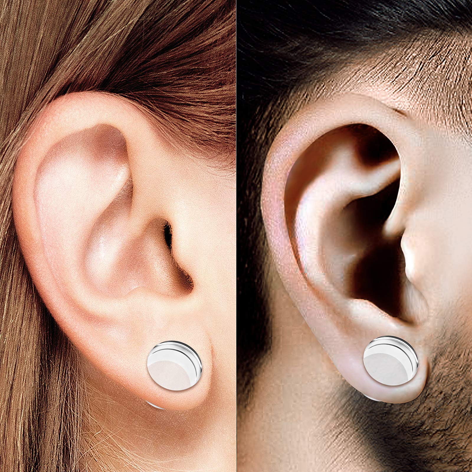 BIG GAUGES Pair of Acrylic 3/4 19mm Clear Double Flared Saddle Piercing Jewelry Ear Stretcher Solid Plugs Flesh Earring Lobe BGDFP 10746